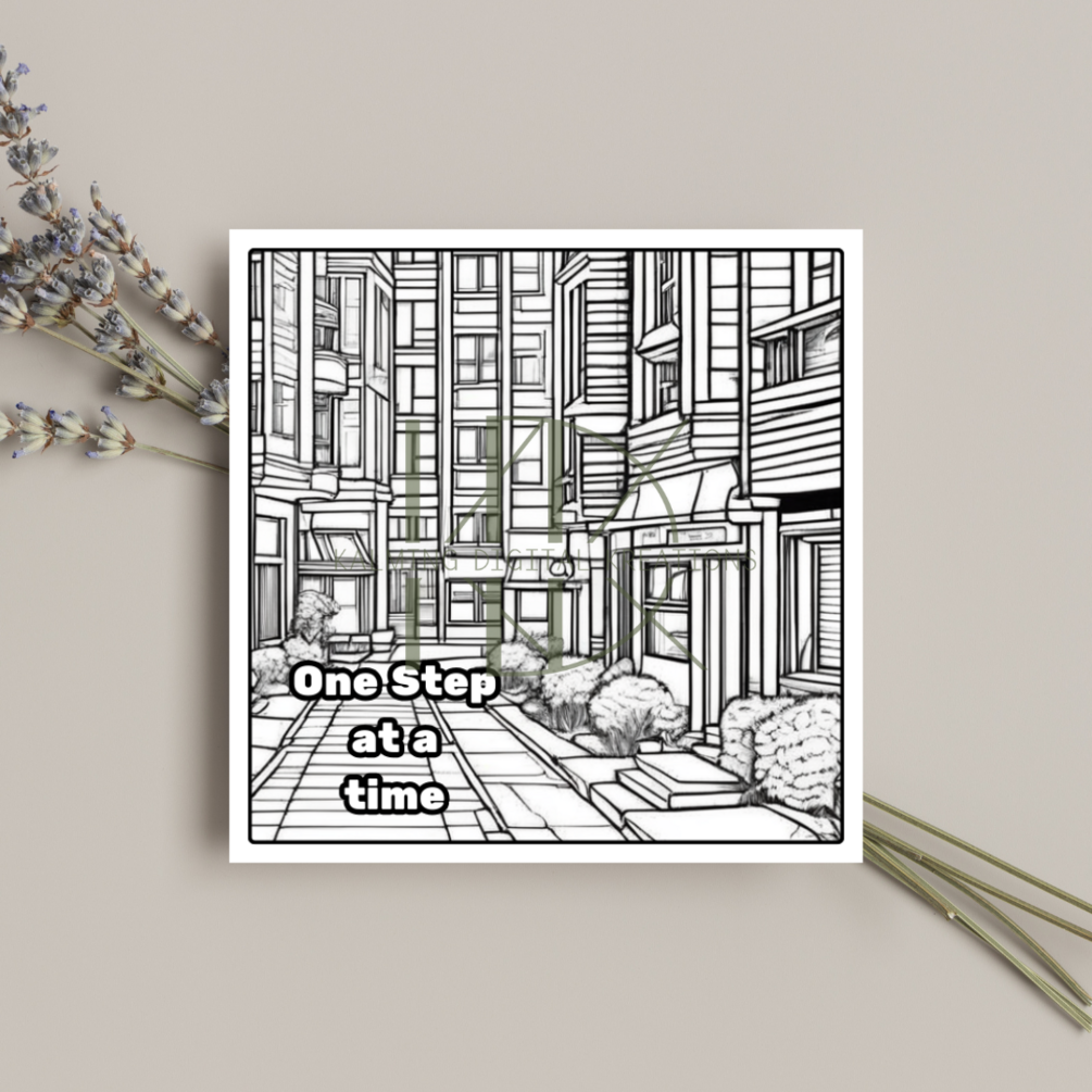 One step at a time Coloring Page