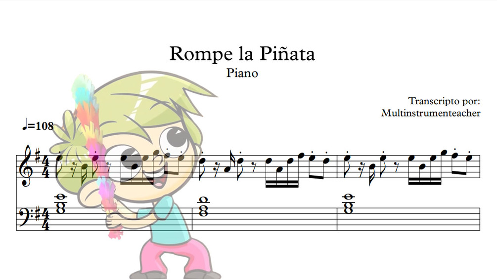 Rompe la Piñata - Partitura para piano
