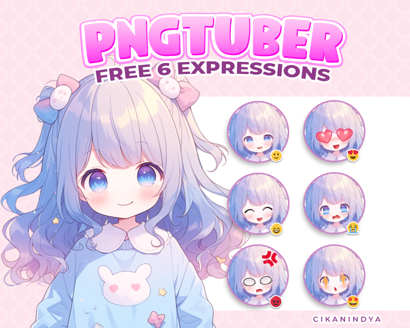 PNG Tuber | Streamers Cute and Expressive Twitch with PNG Tuber Bunny ...