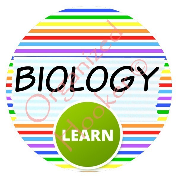 BIOLOGY in STRAIGHT STRIPES Printable Planner Stickers — Digital Download