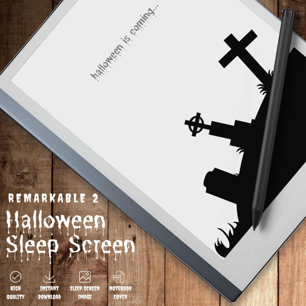 Remarkable 2 Halloween Cursed Sleep Screen & Notebook Cover