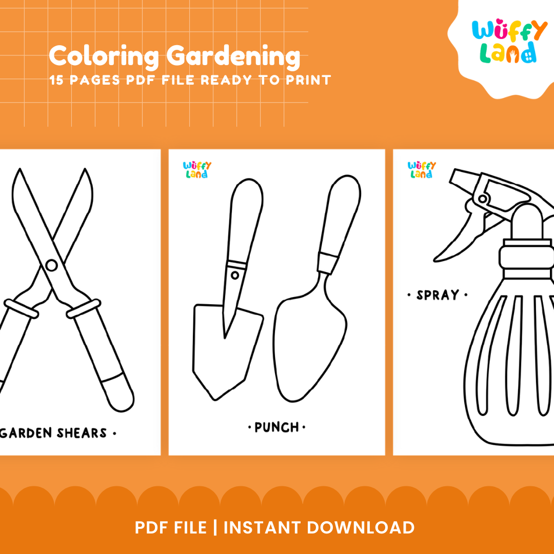 Coloring Gardening Activity - Fun Gardening Printables for Kids