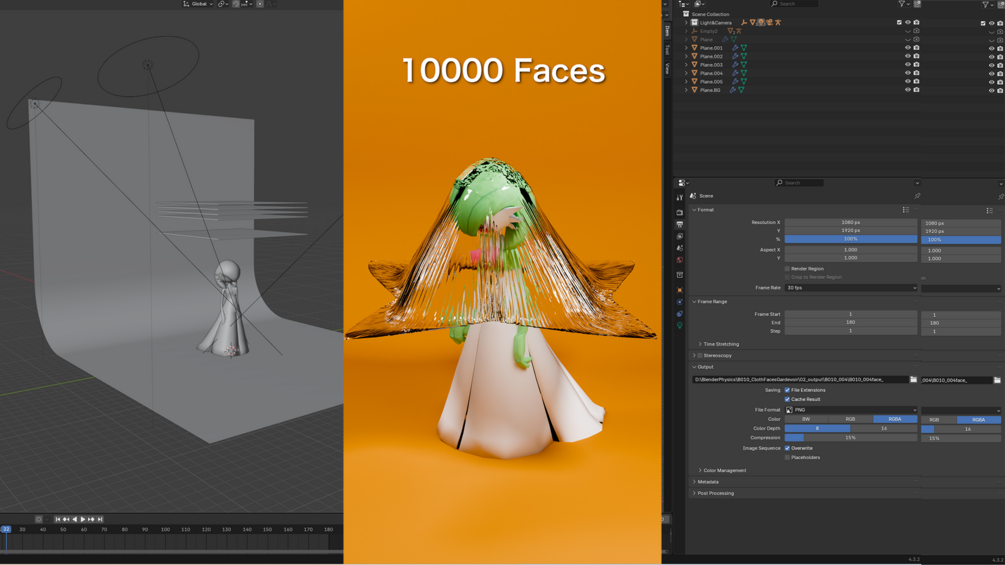 Cloth Simulations on Gardevoir - Satisfying Physics Animation