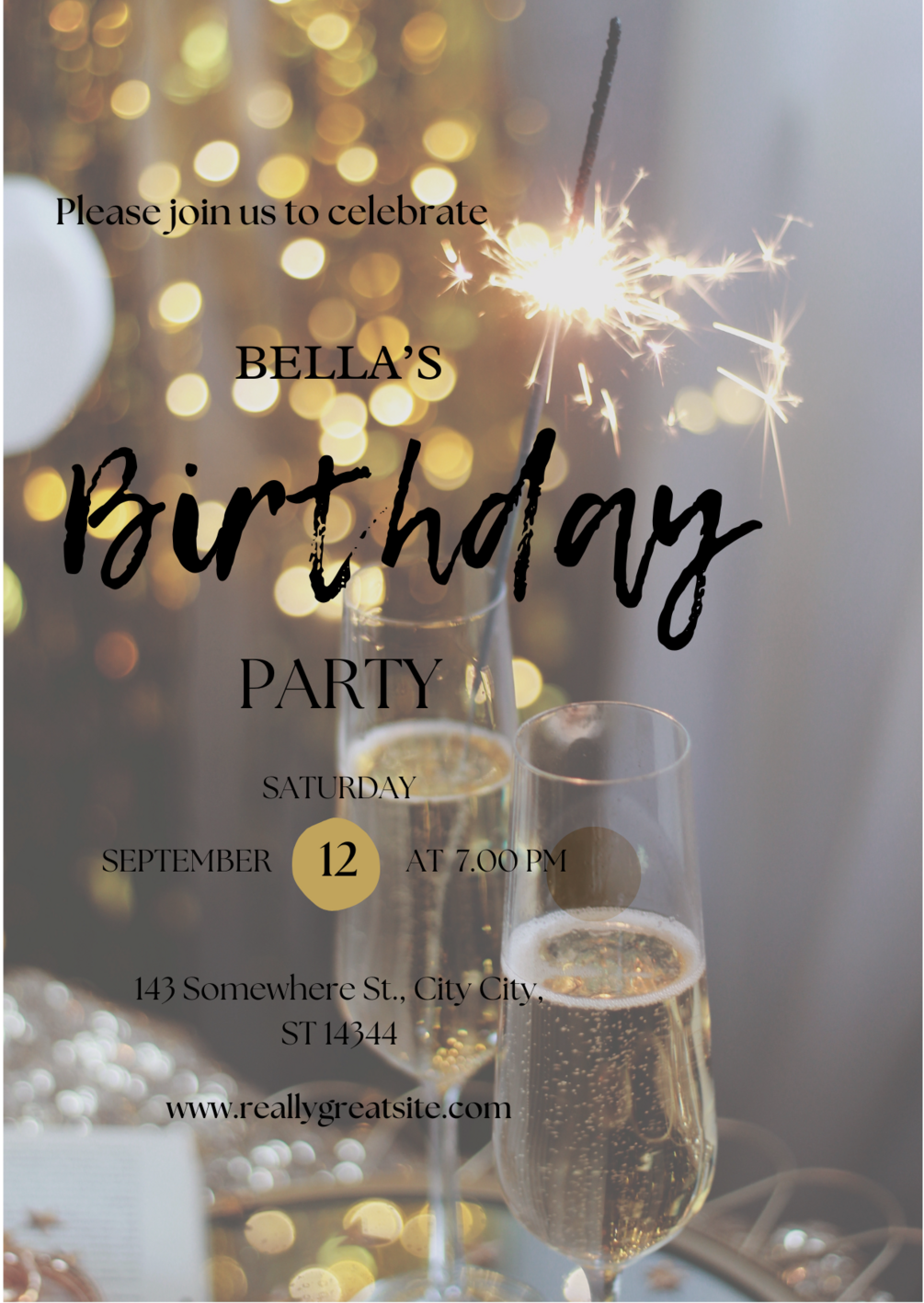 Minimalist Birthday Invitation