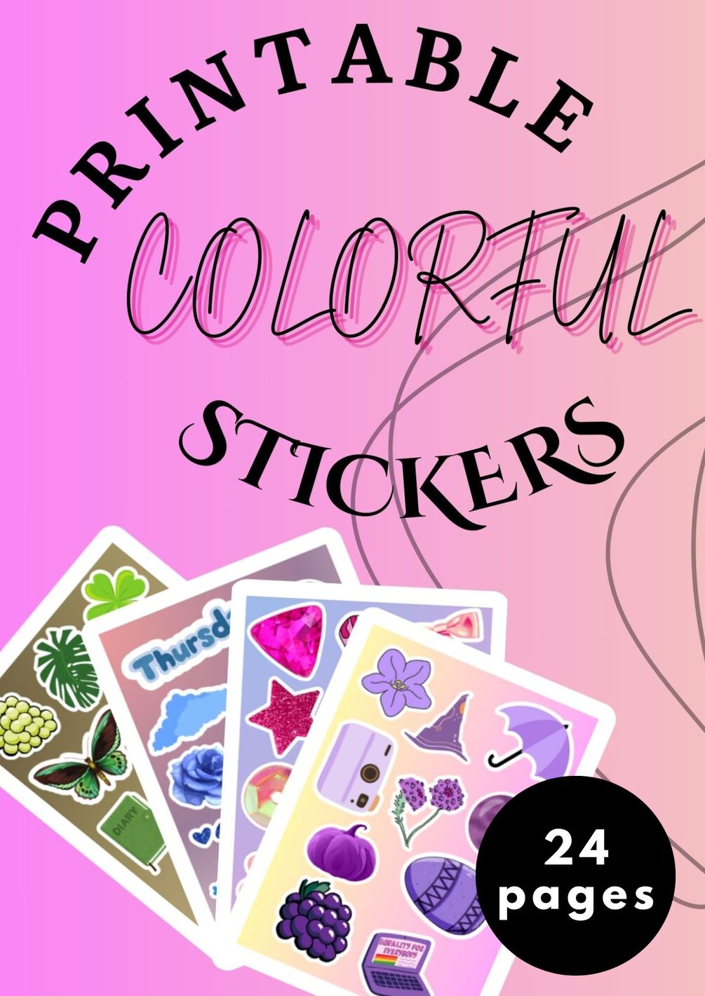 CUTE PURPLE STICKERS