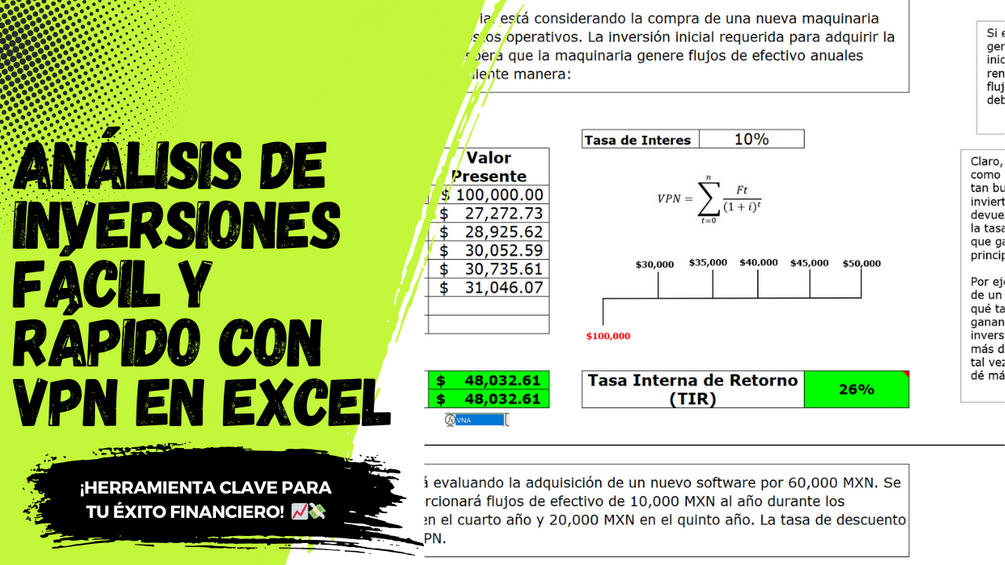 Plantilla de Excel para VPN y Evaluación Económica: Toma Decisiones ...