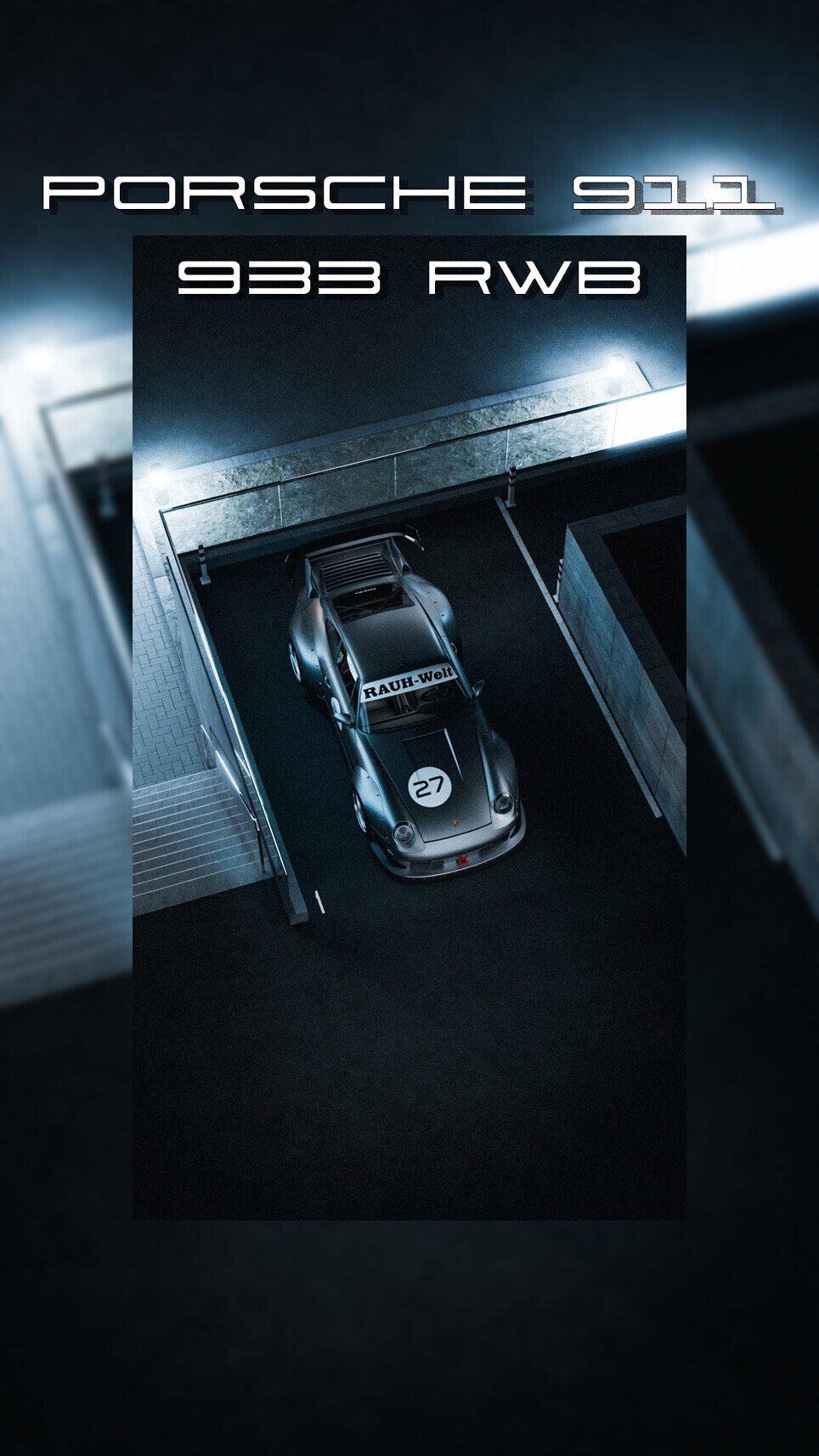 City Parking Space 3D Scene | 3D Blender File (+Textures +Softlight Boxes)