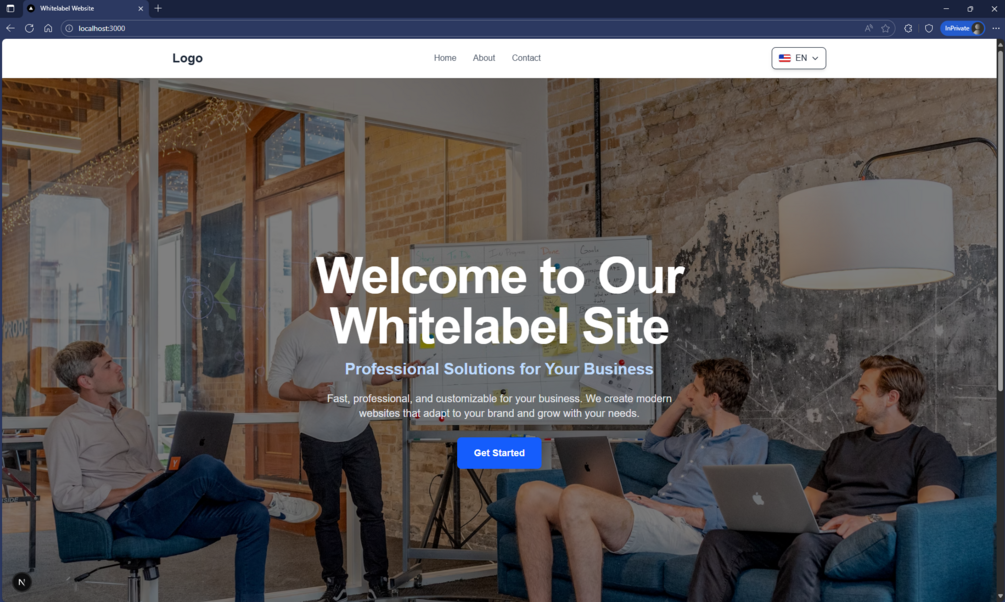Next.js Whitelabel Website Template – Multilingual & Responsive