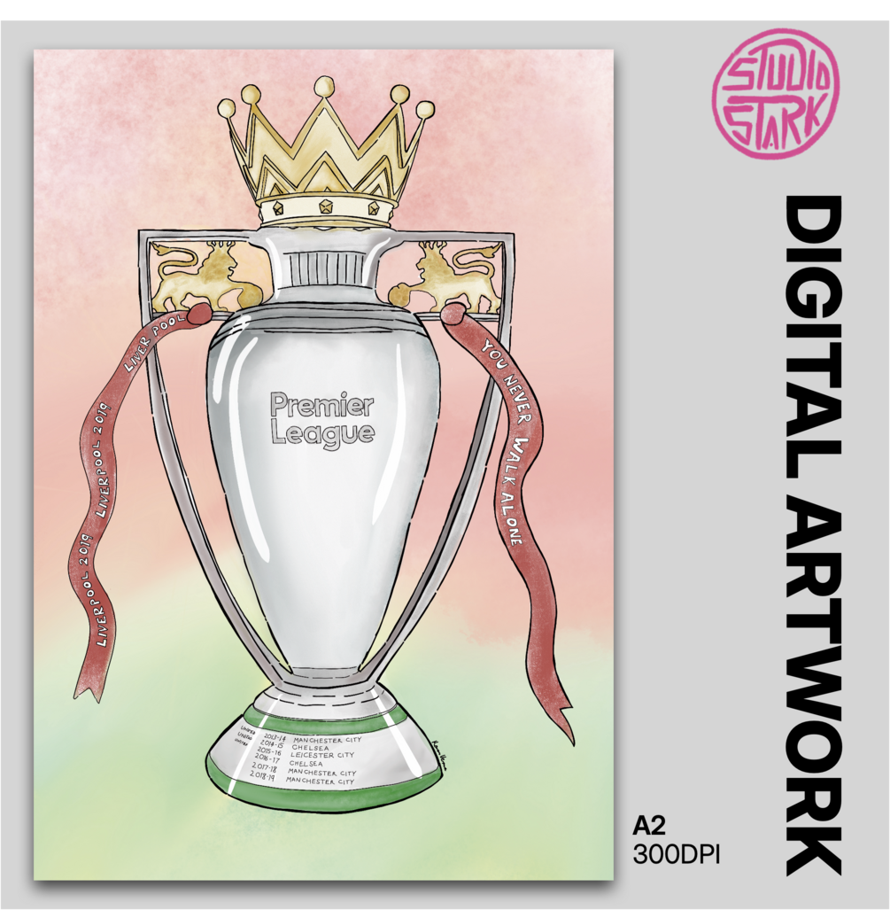 Wall Poster | "Liverpool Premier League Trophy" | Digital File ...