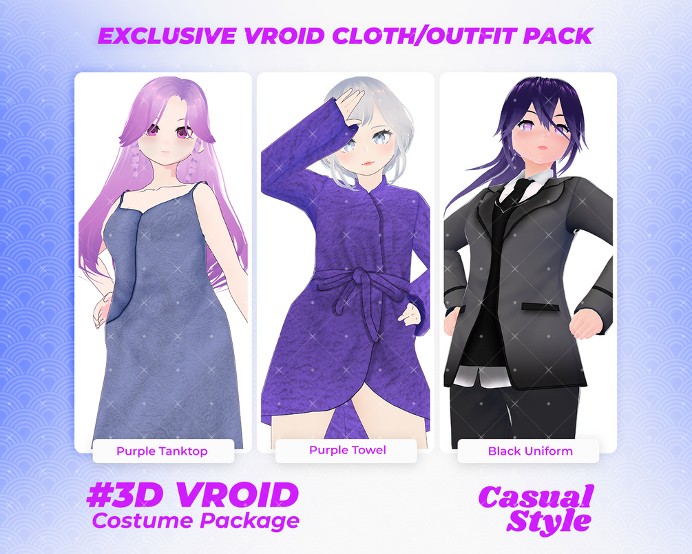 Serene Style Series Calm & Collected Vroid Outfits for Comfort - VRoid ...