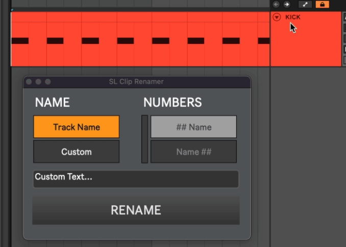 SL Clip Renamer 2.0 - Ableton Live - Max for Live device - max4live