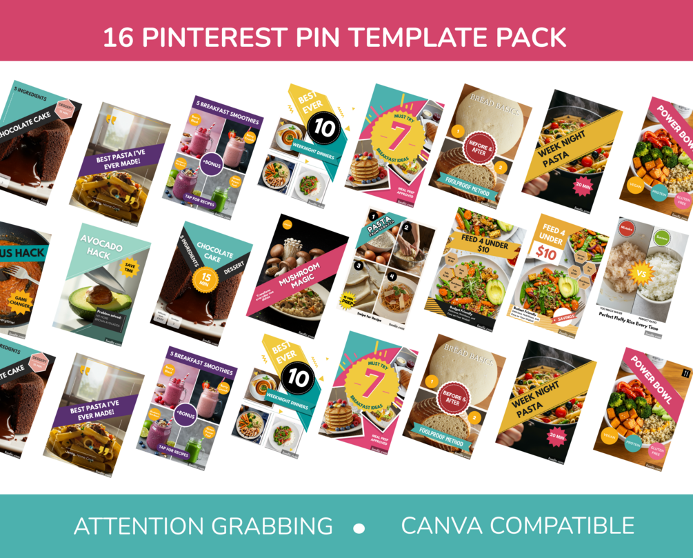 15 SCROLL-STOPPING Pinterest Templates for Food Bloggers