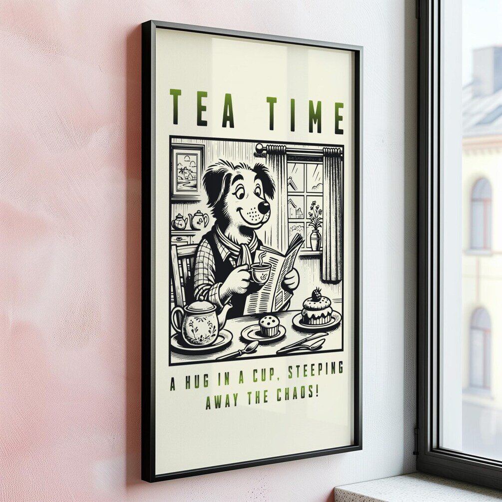 Tea Lover Wall Decor | Monochrome Kitchen Wall Decor | Home Cook Gift ...