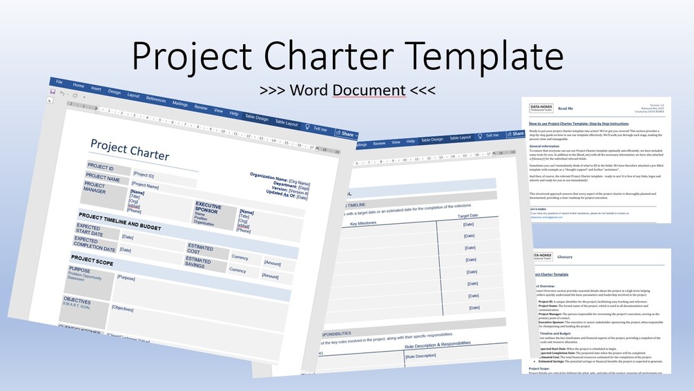 Project Charter | Glossary + Real Example | FREE Word Template!