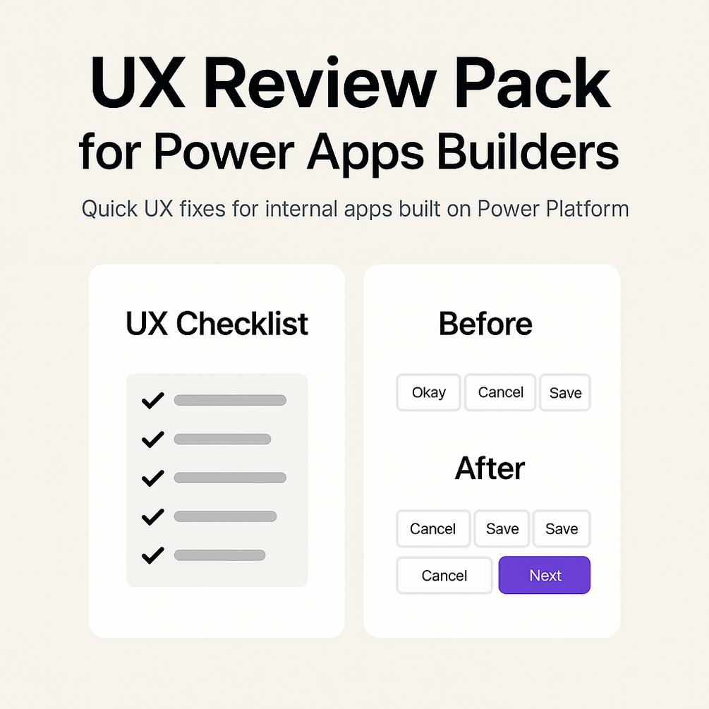 UX Review Pack for Power Apps Builders