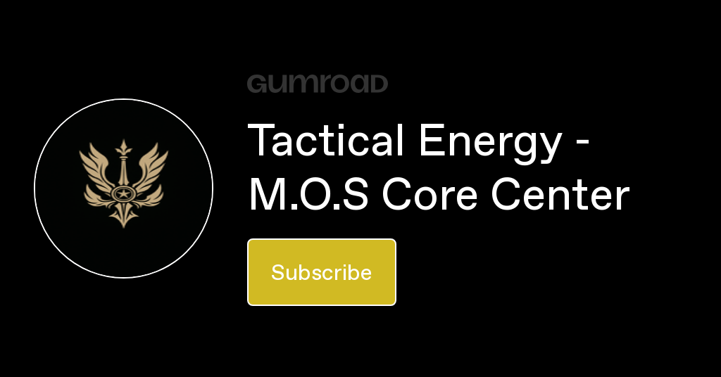 Tactical Energy - M.O.S Core Center