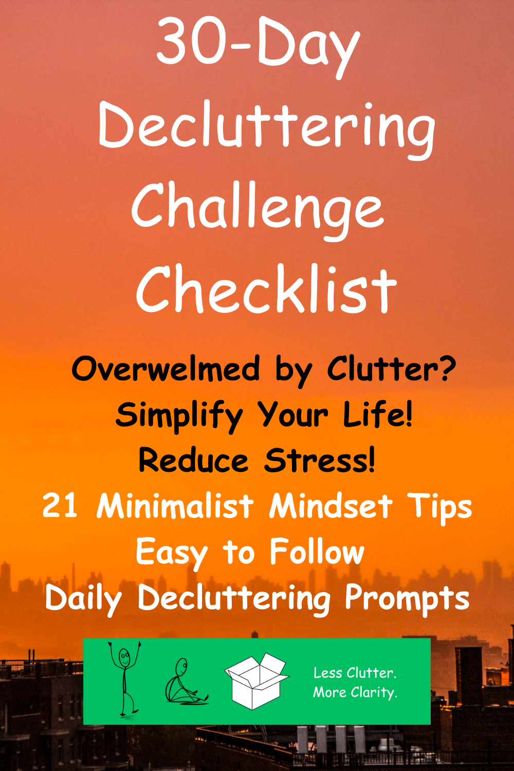 30-Day Decluttering Challenge Checklist: Minimalist Edition - Declutter & Simplify Your Life!