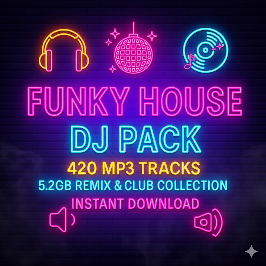 FUNKY HOUSE DJ PACK – 420 MP3 Tracks | 5.2GB Remix & Club Collection ...