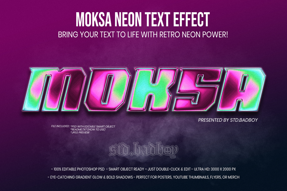 NEON VIBE TEXT EFFECT
