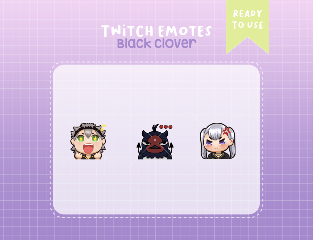 Black Clover Twitch Emotes