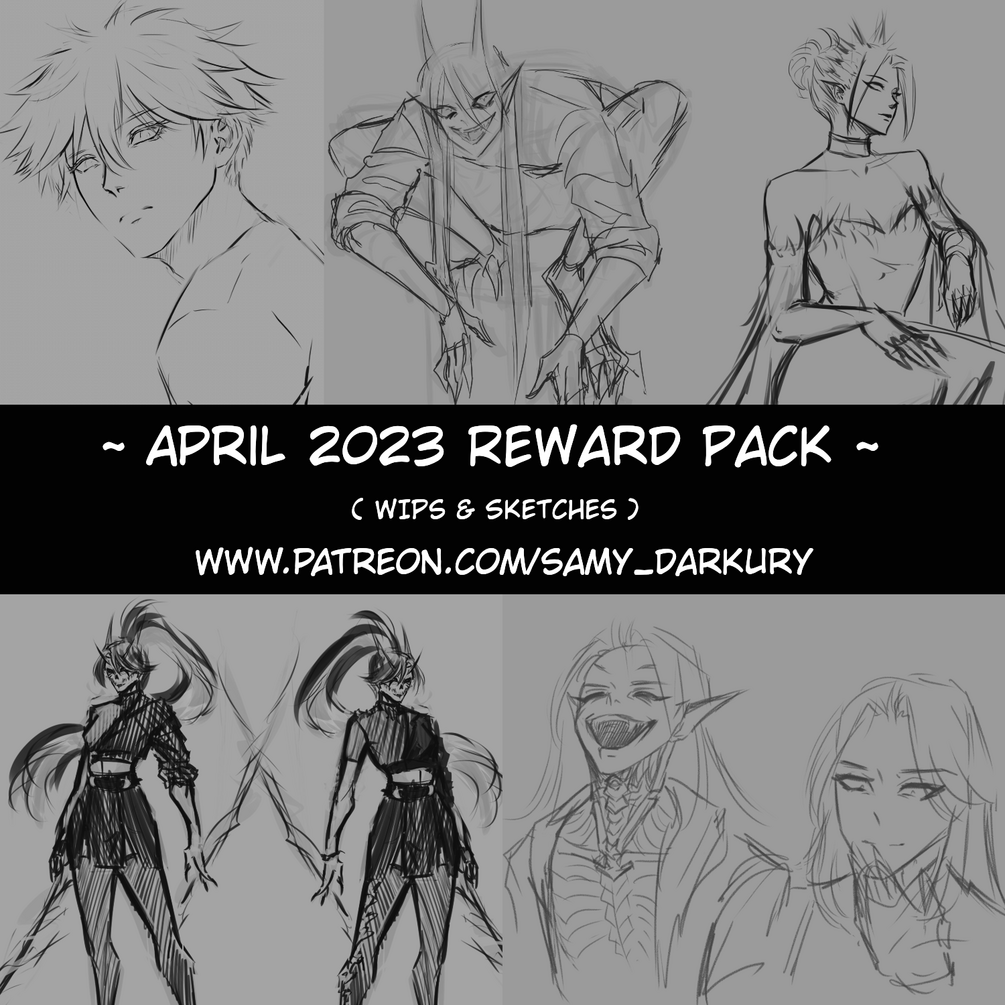 April WIPs & Sketches 2023 Reward Pack