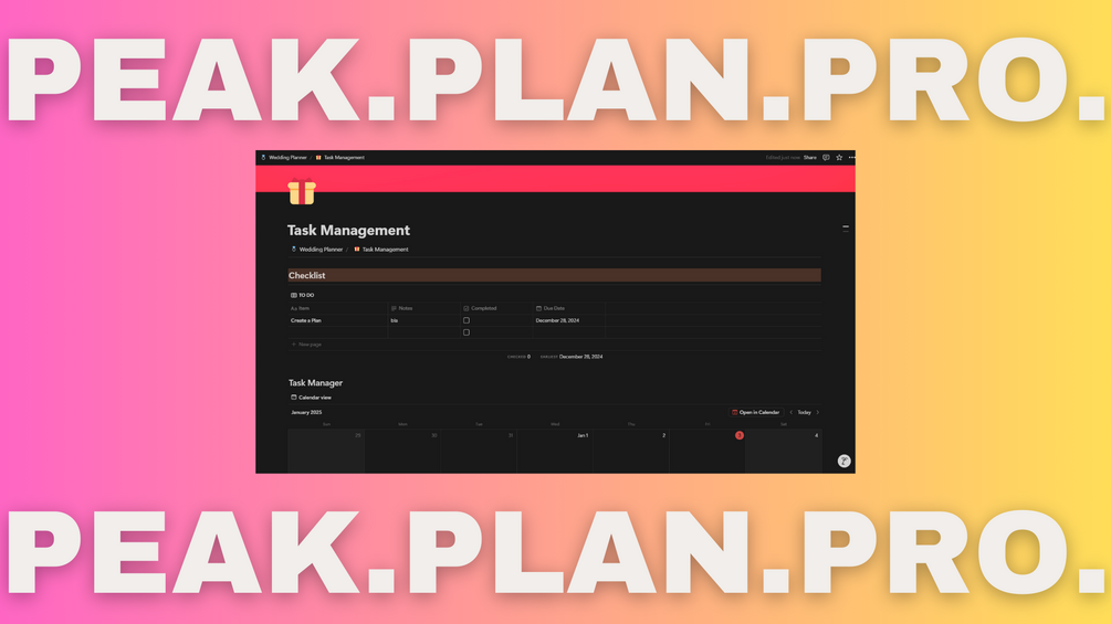 Wedding Planner - Notion Template