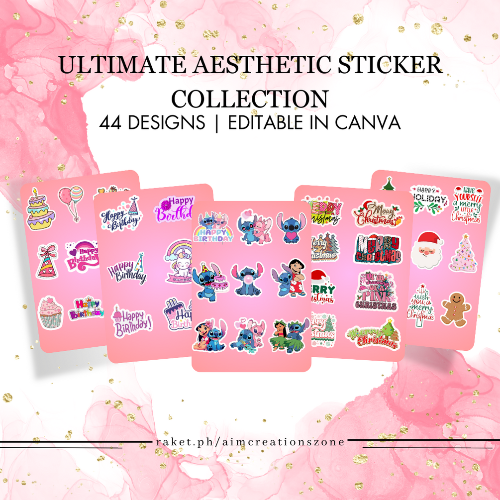 ULTIMATE AESTHETIC STICKER COLLECTION | 44 PAGES | RESELLABLE