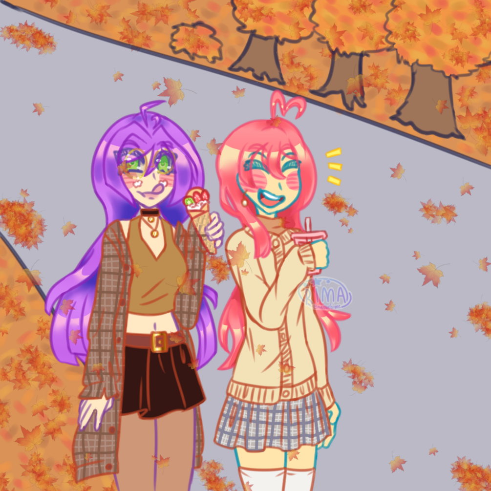 Riya X Yuri Fun Fall Cafe