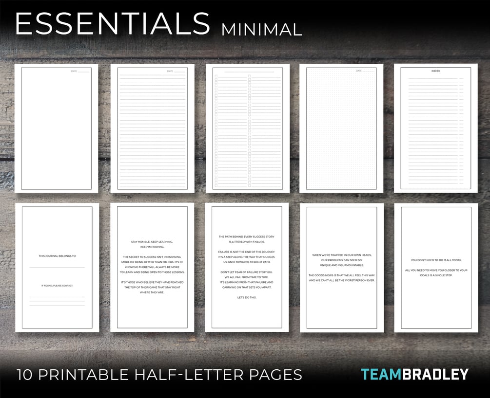 Printable Journal Pages - Minimal