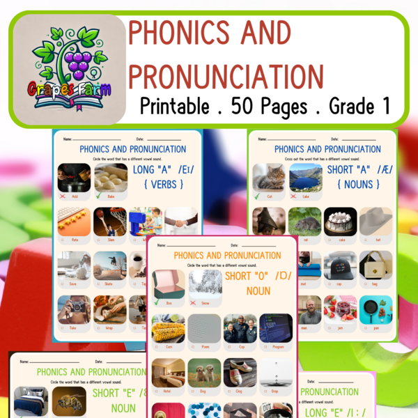 Grade 2 & 3 Workbook | Phonics | Vowel sounds