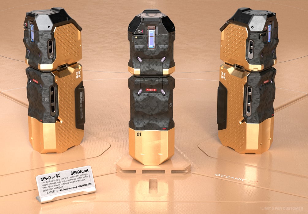 Scifi Hand Grenade Design and Modeling in Fusion 360