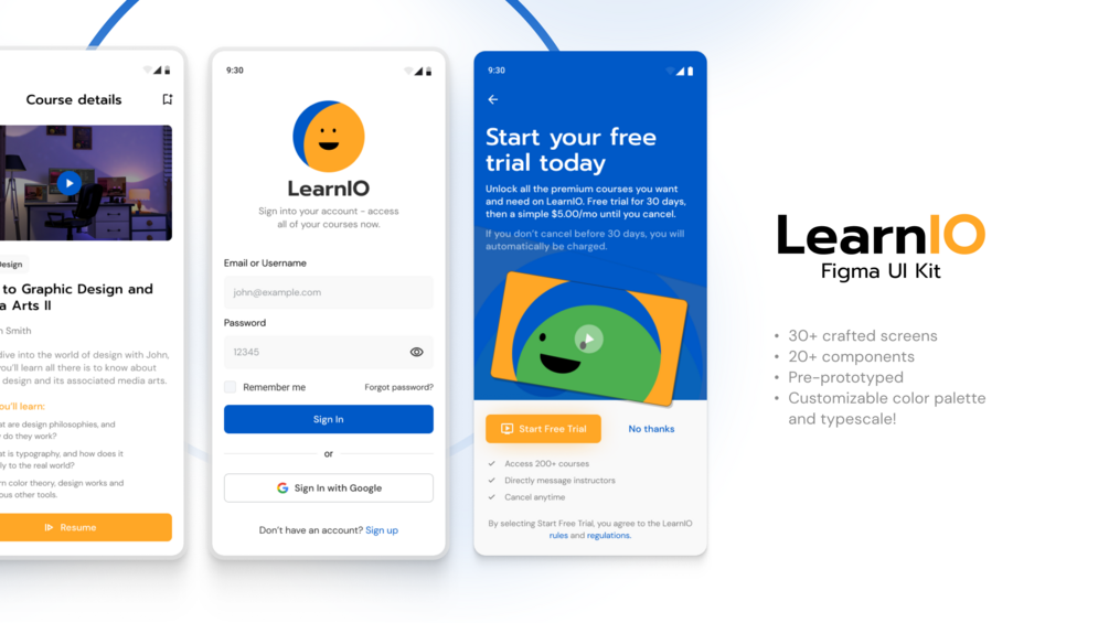 Learnio Figma Ui Kit Free