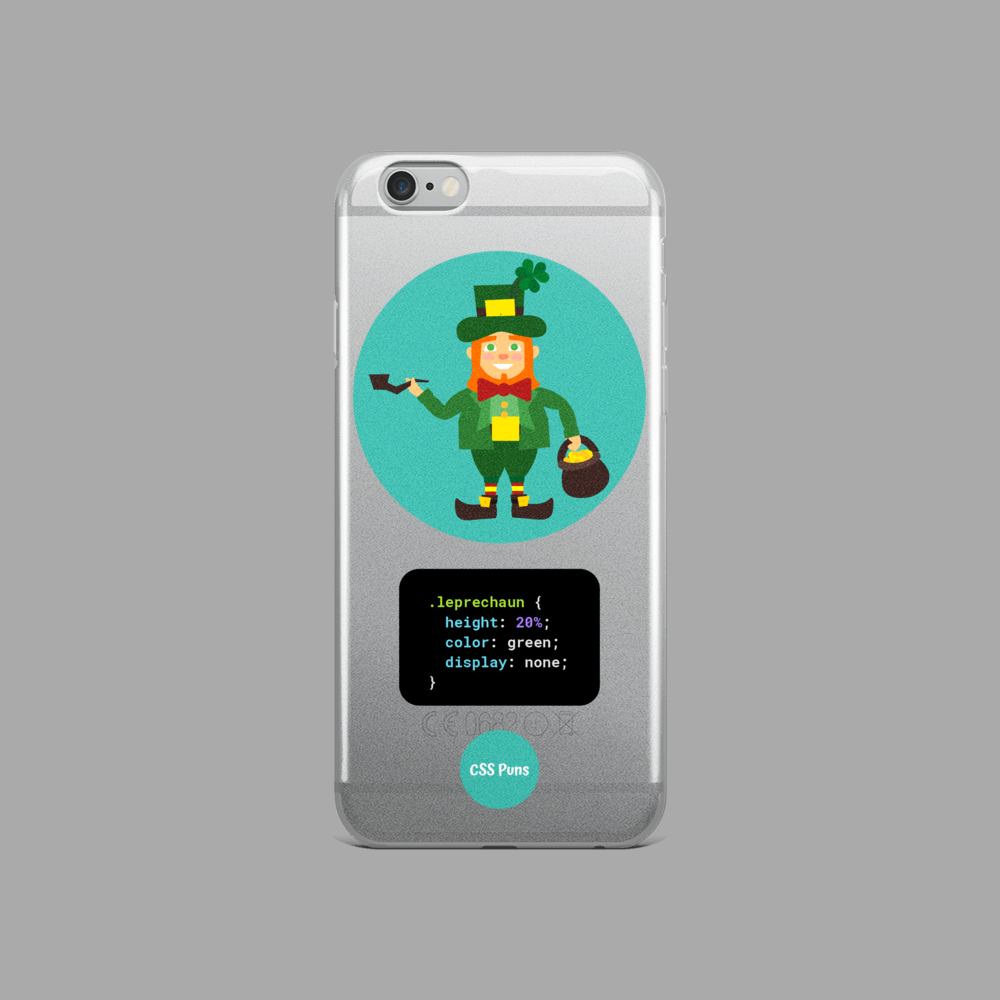 CSS Puns - Leprechaun - iPhone Case