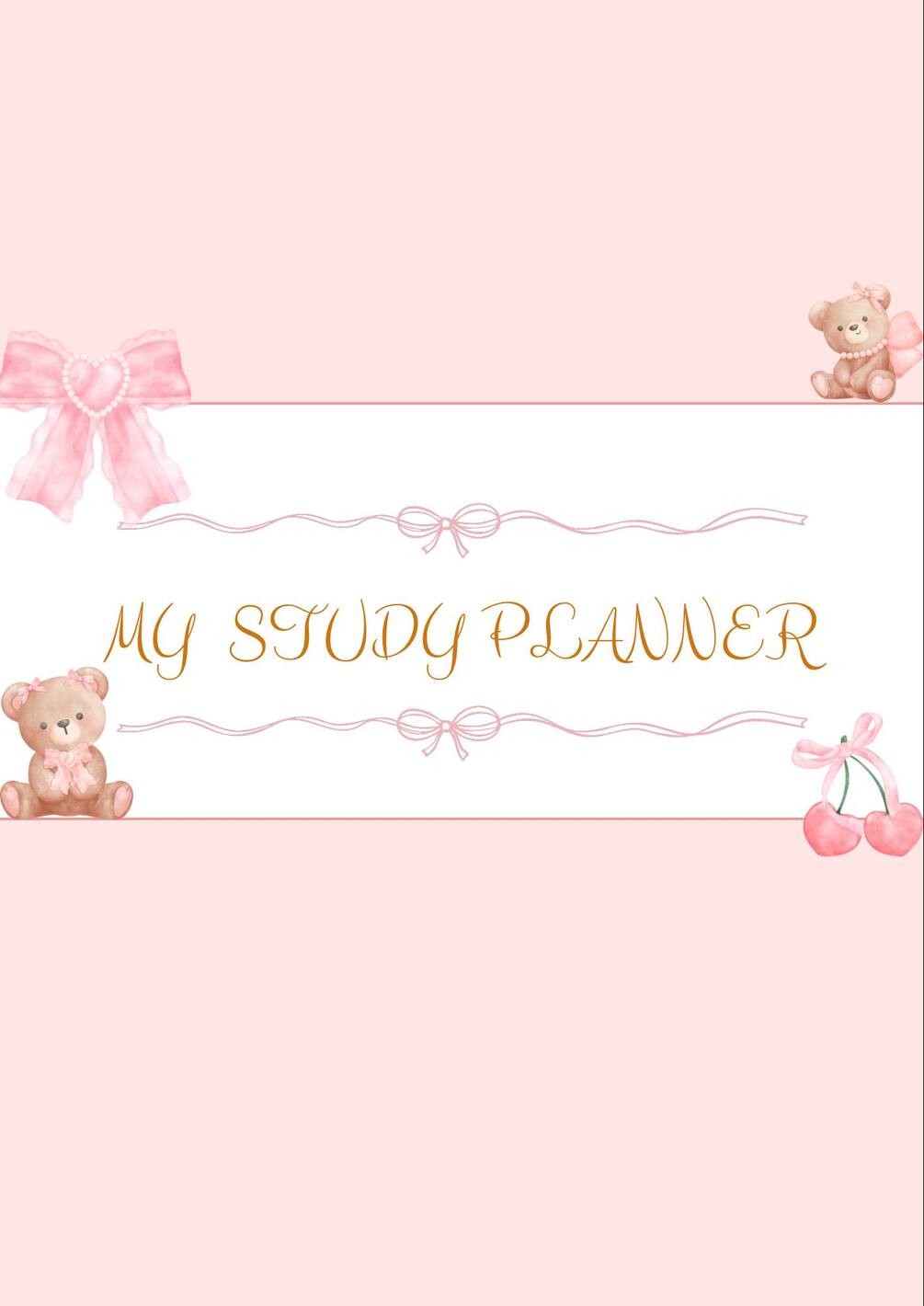 COQUETTE STUDY PLANNER