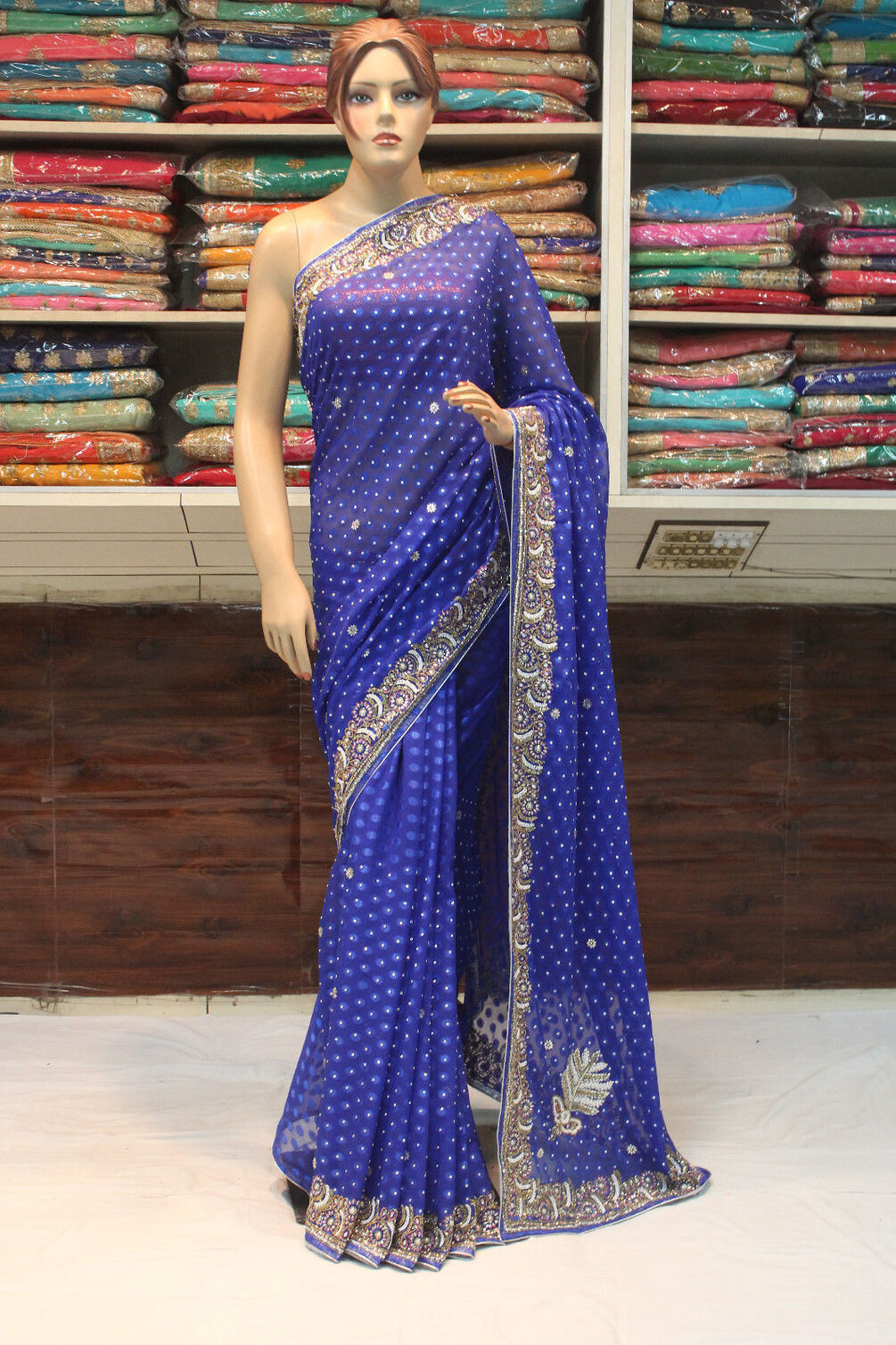 Bollywood Indian Ethnic Designer Hand Crafred Saree Sari Bridal Party ...