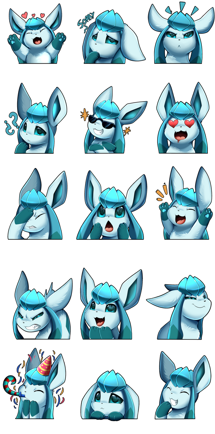 Glaceon Stickers for Twitch/discord emote