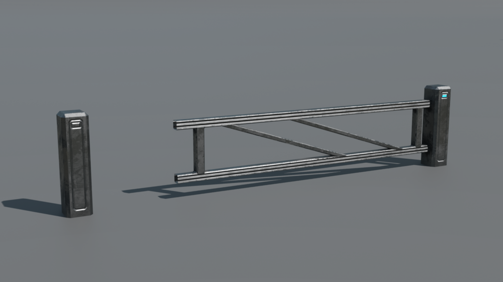 Street retro future props - Asset Pack Low-poly 3D model