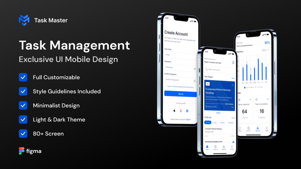 Task Master - Task Management App UI KIT