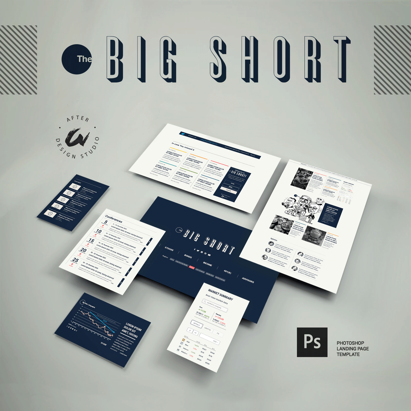 The Big Short - Homepage psd Template