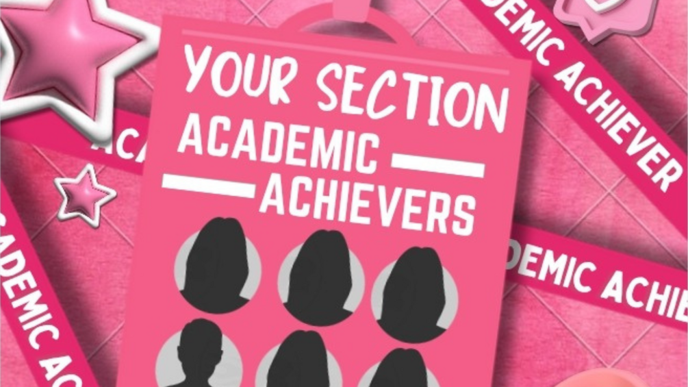 Pink Academic Achievers Recognition Poster – Customizable Edition