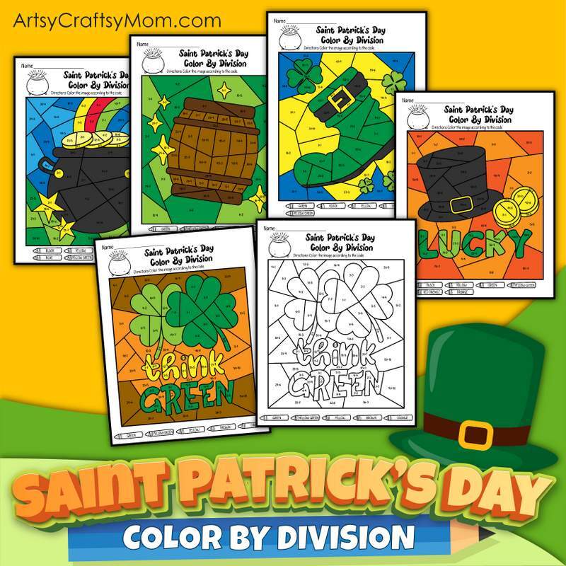 ST PATRICK'S DAY COLOR BY NUMBER SHEETS