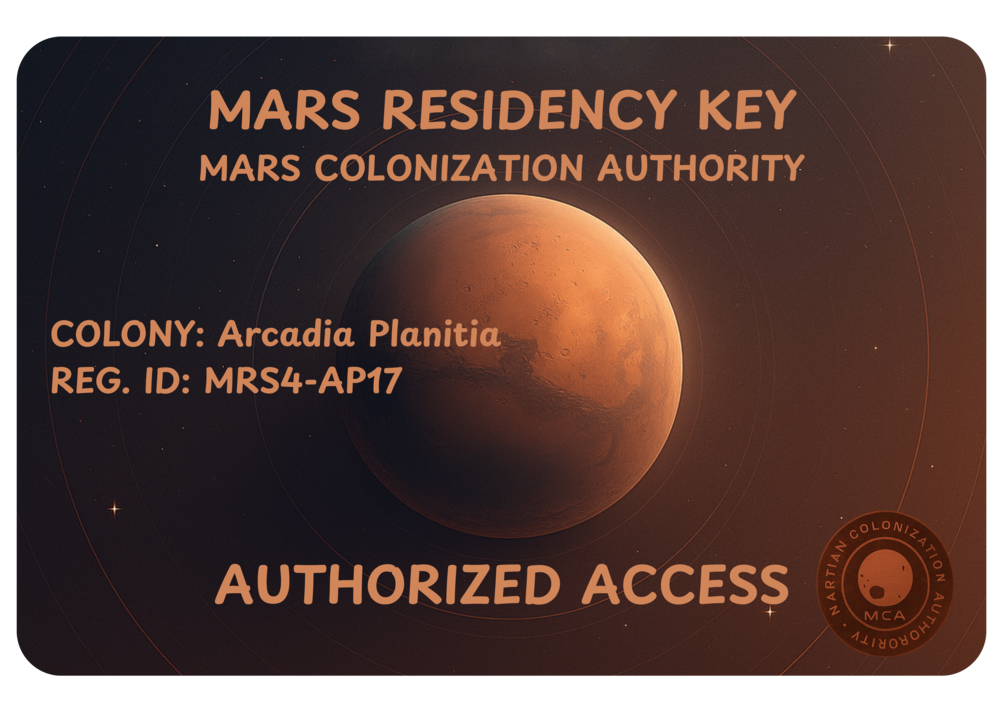 Claim Your Mars Citizenship – 7 Custom 4K Digital Prints with Real ...