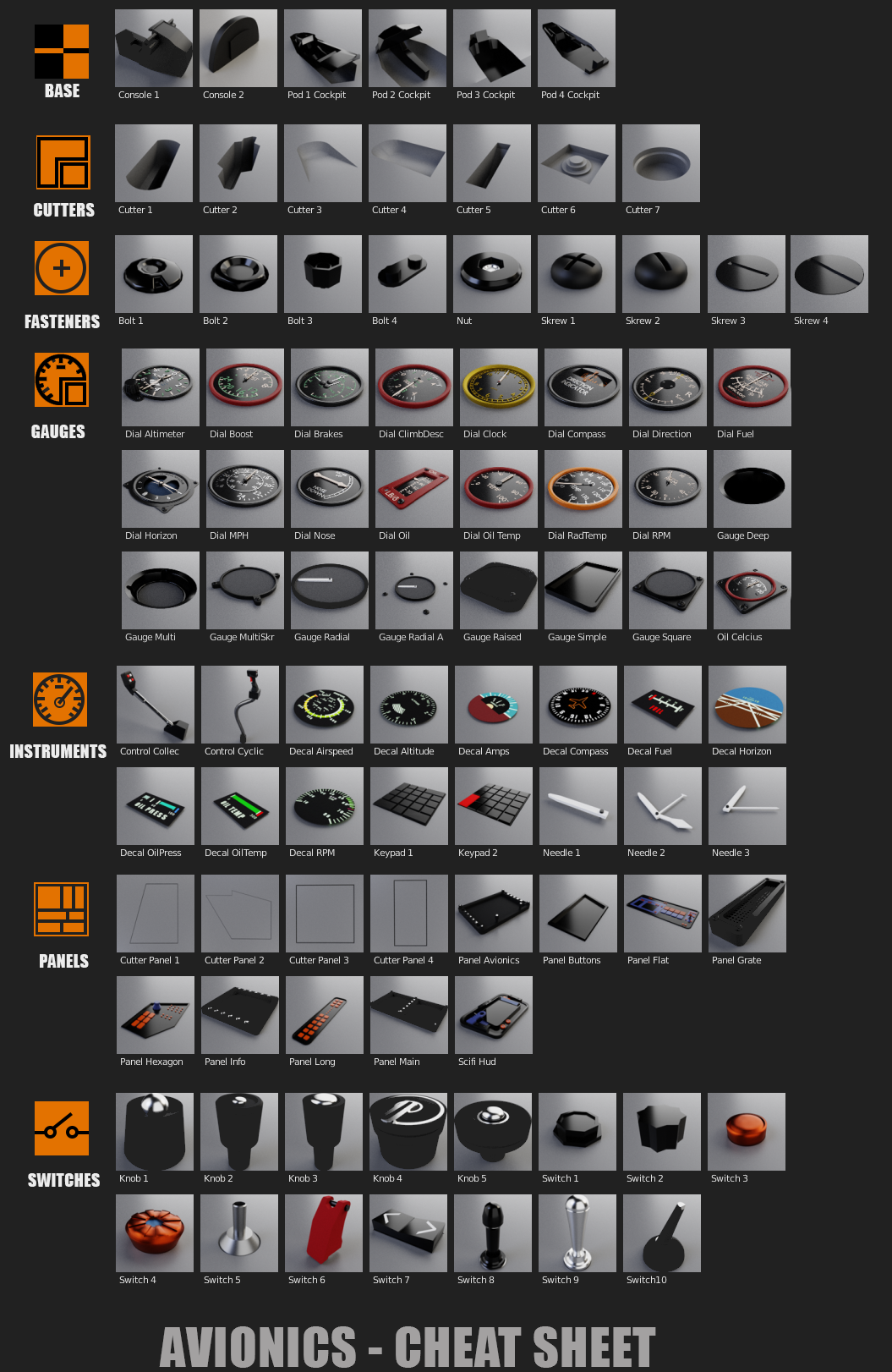 Kit Ops - Aircraft Avionics FULL kPACK - Kitbash