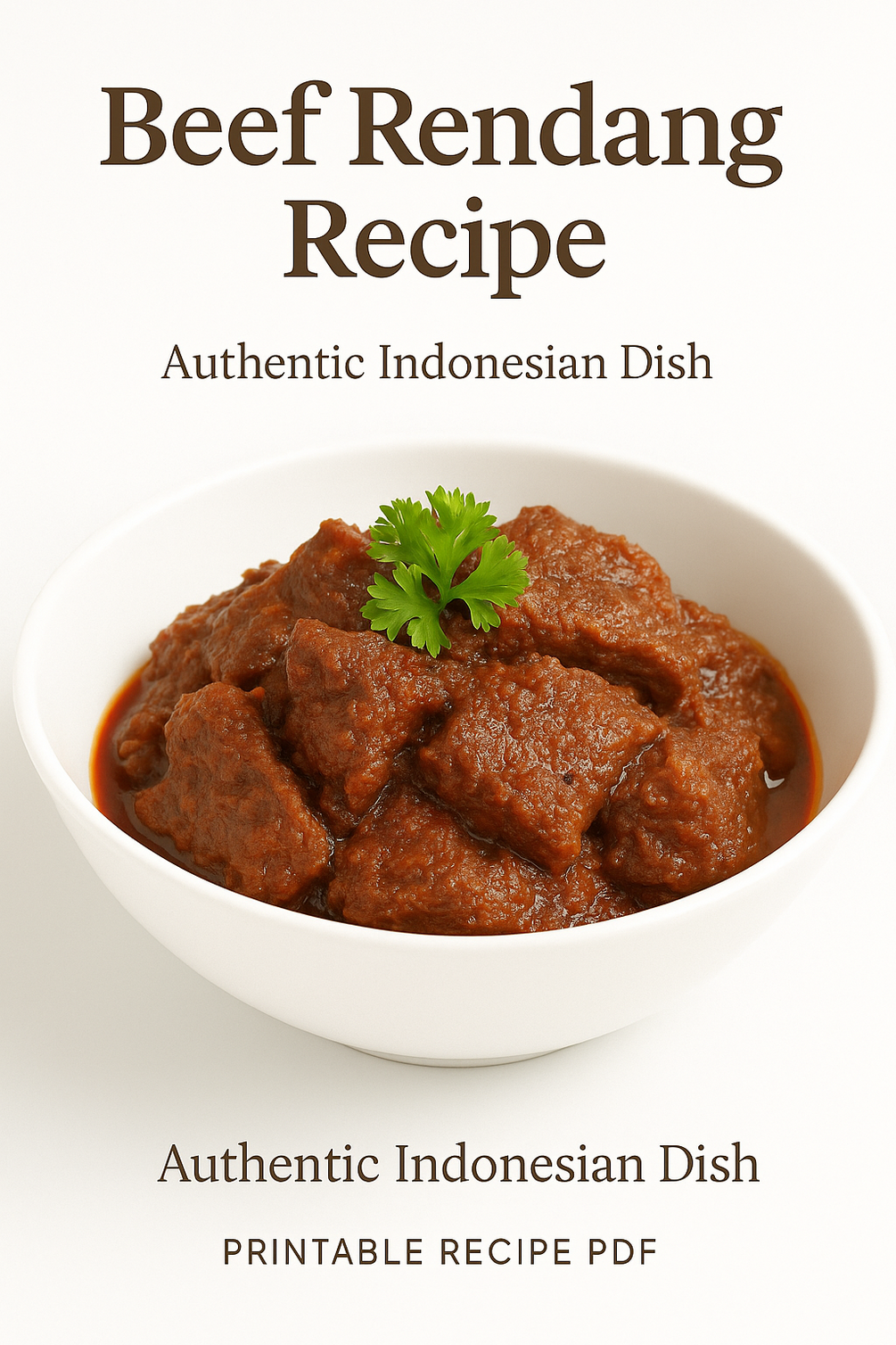 Beef Rendang Recipe – Authentic Indonesian Dish (PDF Download)