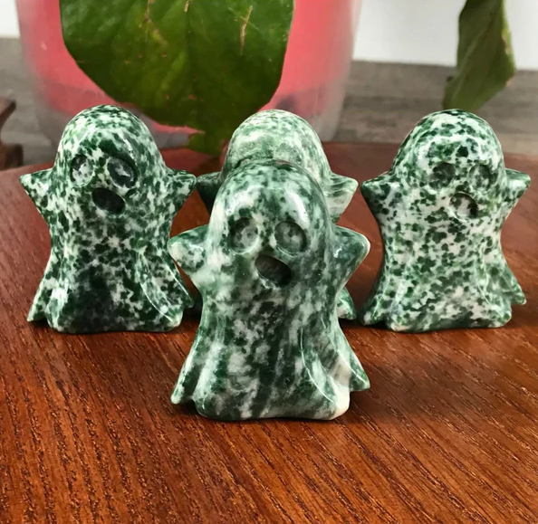 Exquisite Hand-Carved Natural Qinghai Jade Crystal Ghost