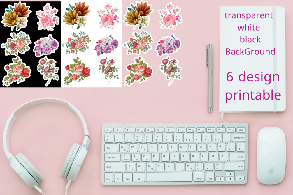 best freebie flowers sticker bundles