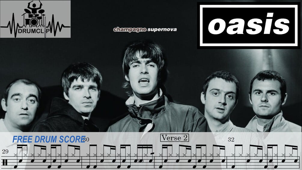 Oasis - Champagne Supernova (Drum Sheet Music)