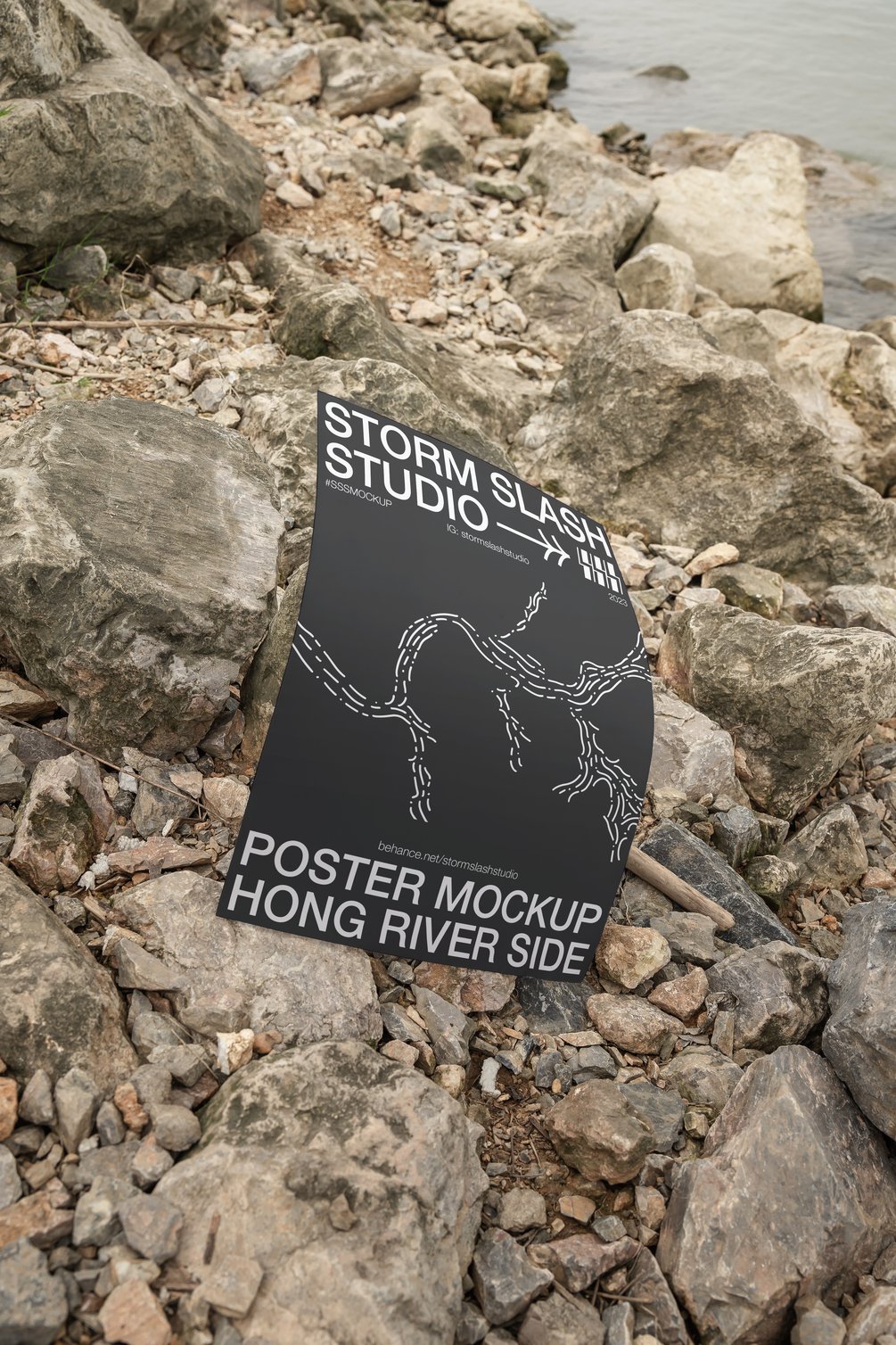 RIVER SIDE POSTER MOCKUP - by Storm Slash Studio