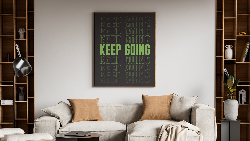 Keep Going, Motivation Wall Art, Typography Print, Printable Instant ...