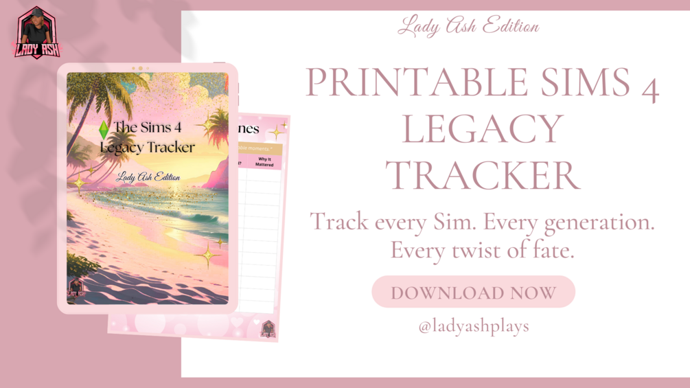 Printable Sims 4 Legacy Tracker